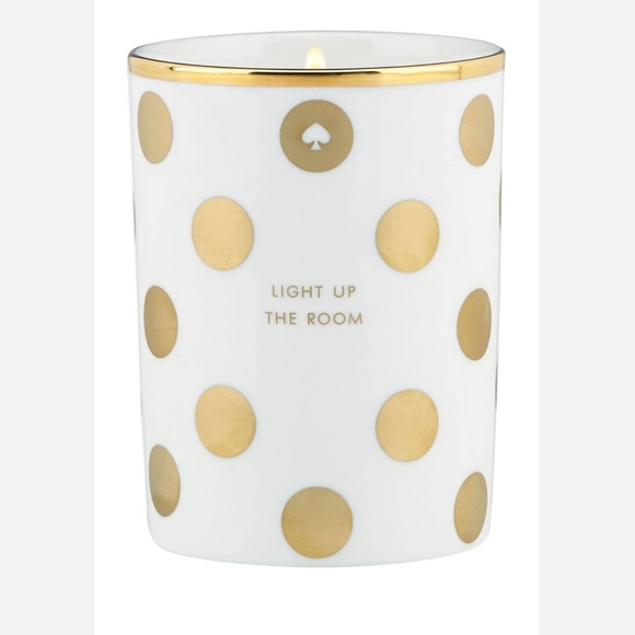 kate spade | Other | Nwt Kate Spade Light Up The Room Candle Gold Dots ...